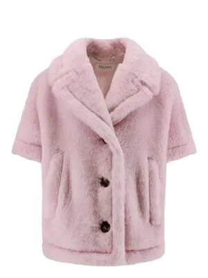 Max Mara Alpaca And Virgin Wool Fur Cape - Multicolor