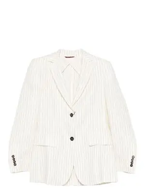 Max Mara MAX MARA Linen Single-Breasted Jacket Multicolor