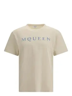Alexander McQueen Cotton T-shirt With Logo - Multicolor