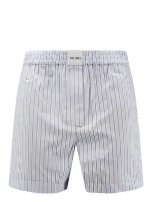 Attico Striped Cotton Shorts - Multicolor