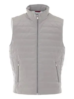 Brunello Cucinelli Padded Quilted Vest - Gray
