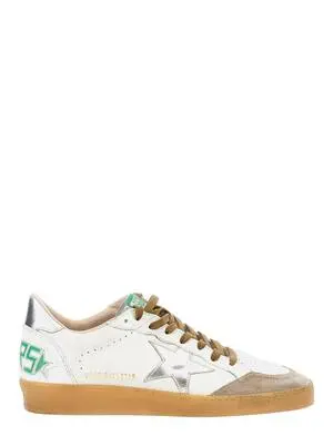 GOLDEN GOOSE Ball Star Leather Sneakers With Star Motif - Multicolor