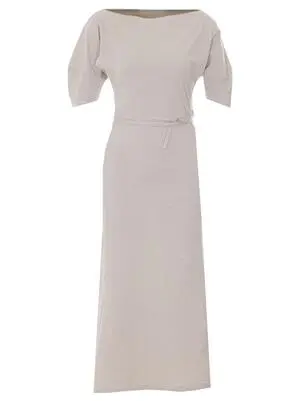 LEMAIRE LEMAIRE Off Shoulder Dress With Side Slits Gray