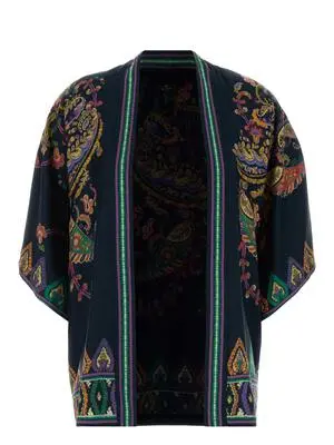 Etro Printed Silk Kimono - Multicolor