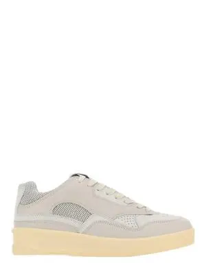 JIL SANDER Canvas And Rubber Basket Sneakers - Gray