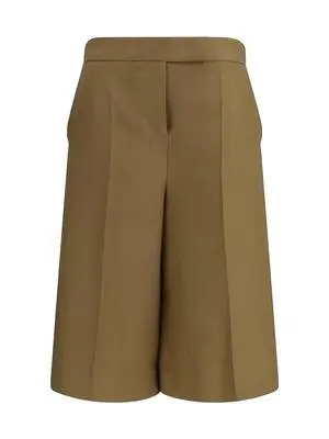 Max Mara Linen Bermuda Shorts - Green
