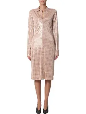 Bottega Veneta Embellished Shirt Dress - Cream
