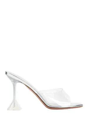 Amina Muaddi Lupita Glass Slipper Pumps - Silver