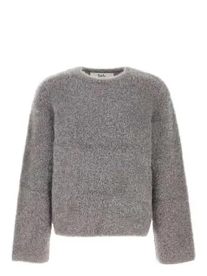 Séfr Jermaine Fuzzy Boucle Sweater - Gray
