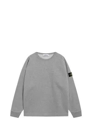 Stone Island Oversized Crewneck Sweatshirt With Raglan Sleeves - Gray