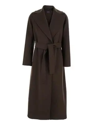 MAX MARA S Max Mara Wool Coat With Notched Lapel And Belt