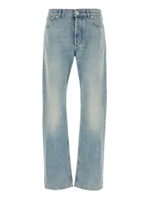 Alexander McQueen Light Wash Denim Jeans - Blue