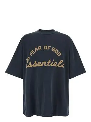 Fear Of God Gray T-shirt With Short Sleeves And Round Neck For - Multicolor