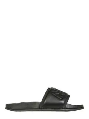 AMBUSH Leather Padded Slide Sandals - Black
