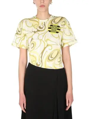 Raf Simons Crew Neck Printed T-shirt - Yellow