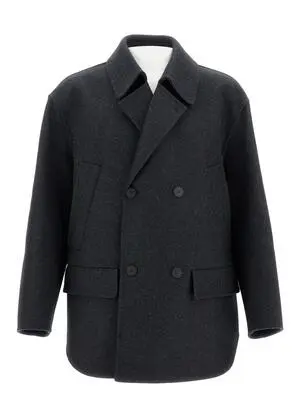 Fendi Double-breasted Peak Lapel Wool Jacket - Multicolor