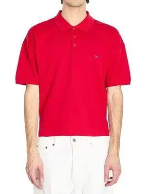 Celine Logo Cotton Polo Shirt - Multicolor