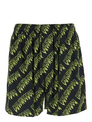 Balenciaga Balenciaga Creeper Viscose Shorts With Side Pockets Yellow