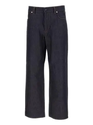 Stone Island STONE ISLAND Loose Fit Straight Leg Jeans Multicolor