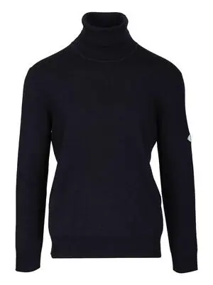 Bottega Veneta Navy Wool Turtleneck Sweater - Blue