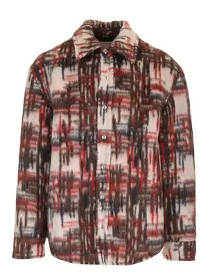 Bottega Veneta Bottega Veneta Men Brushed Alpaca Overshirt Multicolor