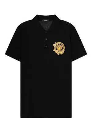 Versace Polo Con Logo - Black