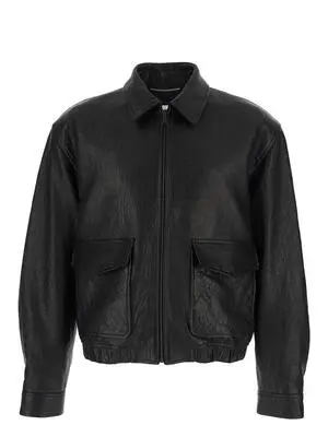 Saint Laurent Classic Collar Leather Jacket - Multicolor