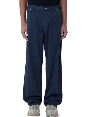 Moncler Relaxed-fit Cargo Pants In Cotton Twill - Blue