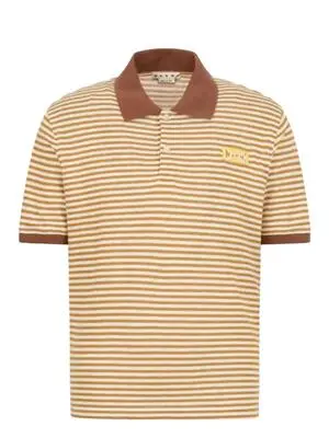 Marni Striped Polo - Brown