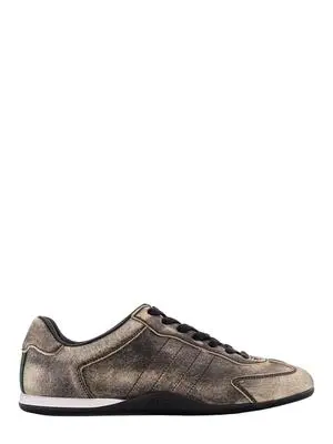 Gucci Shift Delavé" Leather Sneakers - Black