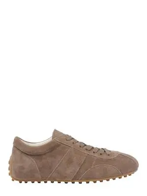 TOD'S TOD'S Suede Leather Lace-Up Sneakers With Gommini Detail Multicolor