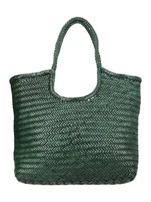 Dragon Diffusion Woven Leather Tote Bag - Green