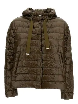 Herno Ultralight Nylon Quilted Down Jacket With Drawstring Hood - Multicolor