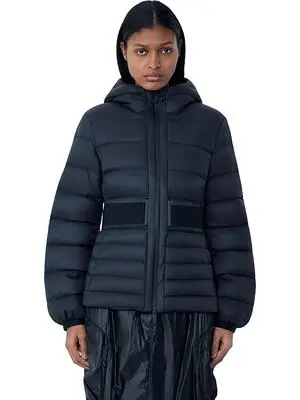 Moncler Quilted Hooded Zip-up Jacket - Black