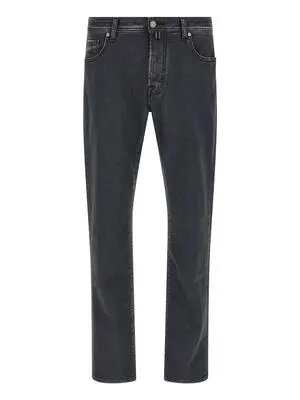 Jacob Cohen Bard Stonewashed Straight Leg Jeans - Gray