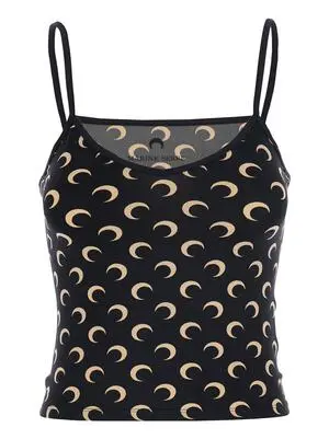 MARINE SERRE Moon Print Jersey Top - Multicolor
