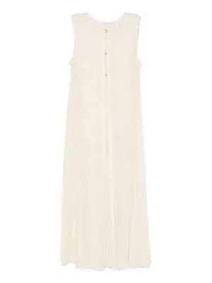 FORTE_FORTE Crystal Embellished Sleeveless Long Vest - Multicolor