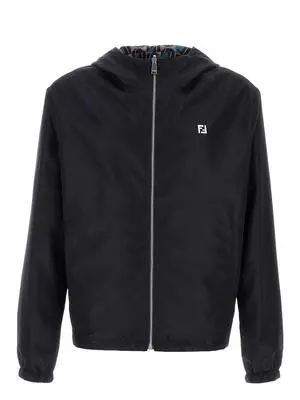 Fendi Midnight Polyester Reversible Windbreaker - Blue