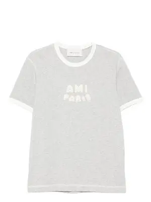 Ami Logo Cotton T-shirt - Multicolor