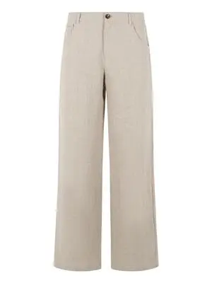 Séfr Arno Wide Leg Linen Pants - Cream