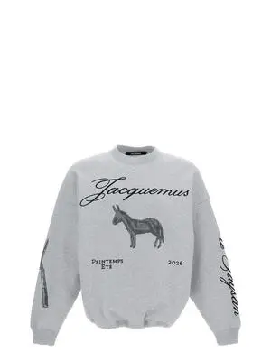 Jacquemus Le Sweatshirt Ane Embroidered Crewneck Sweatshirt - Multicolor