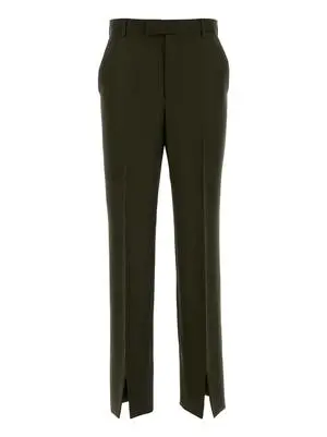 Gucci Wool Blend Tailored Trousers - Green