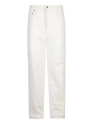 GOLDEN GOOSE High-waisted Cotton Trousers - Multicolor