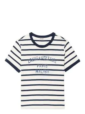Zadig&Voltaire Malibu" Striped Cotton T-shirt - Judo