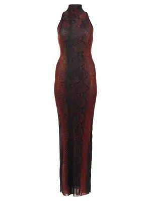 JEAN PAUL GAULTIER Long Dress With Python Print - Brown