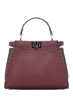 Fendi Calf Leather Tote Bag - Red