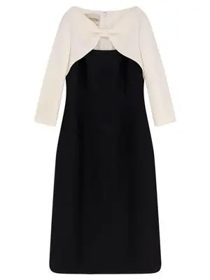 Valentino Garavani Crepe Midi Dress With Knot Detail - Multicolor