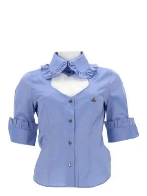 VIVIENNE WESTWOOD Vivienne Westwood Toulouse Frill Shirt Blue
