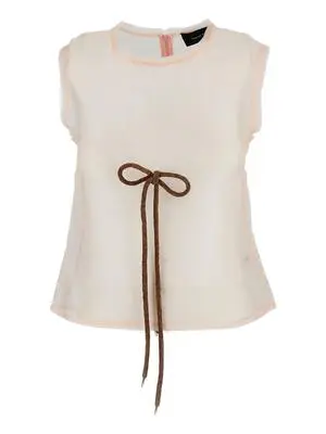 Simone Rocha Sleeveless Sheer Top - Multicolor