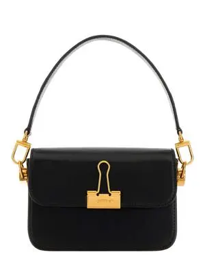 Off-White OFF-WHITE Small Plain Binder Handbag Black